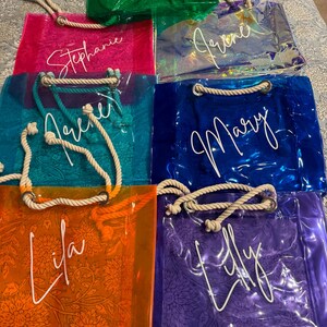 Custom Pool Party Tote Bag, Malibu Doll Favors, Cleartote Bag ...