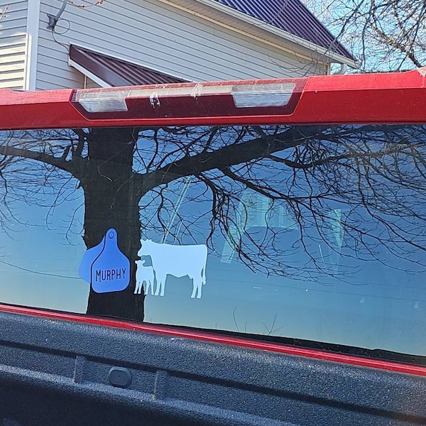 Livestock Ear Tag Brand Decal, Ear Tag Decal, Livestock Brand Truck ...