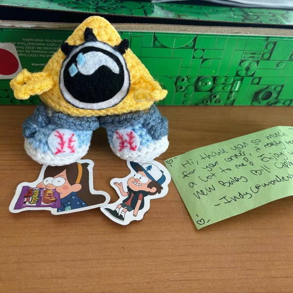 Baby Bill Cipher Crochet Plushie Handmade - Etsy