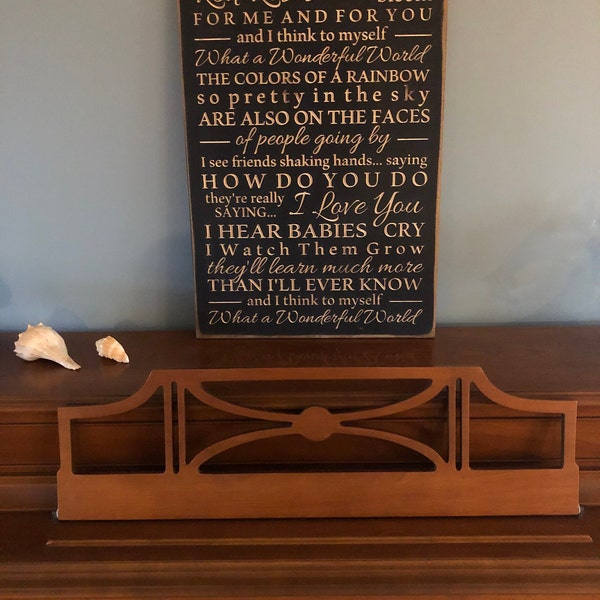 Custom Carved Wooden Sign - "i See Trees of Green, Red Roses Too, I See ...