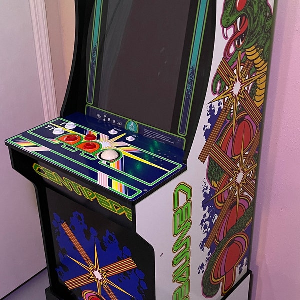 Centipede Arcade 1up Cabinet Riser Front Sides Graphics Decals Stickers ...