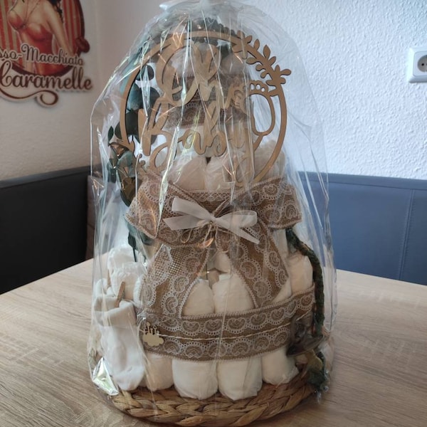 Windeltorte klein - Gender Reveal Party Geschenk - Geschenk Baby ...