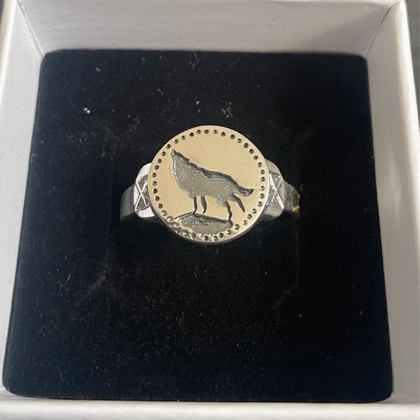 Wolf Ring, LARP Jewelry, Fantasy Ring, Handmade Jewellery, Yellow Gold ...