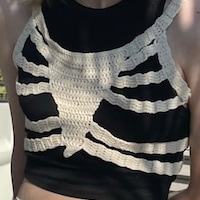 Crochet Skeleton Corset Crochet Halloween Skeleton Top - Etsy UK