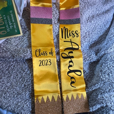 Graduation Teacher Pencil Stoles fast Shipping Available - Etsy