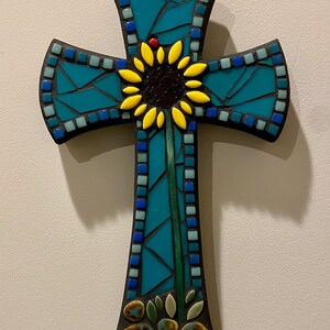 Mosaic Wall Cross, Stained Glass Cross, Mixed Media Cross, One of Kind ...