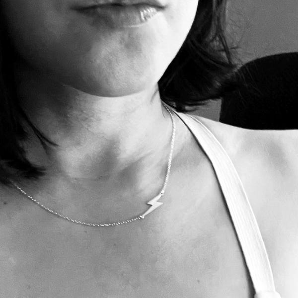 Lightning Bolt Necklace, 925 Silver Lightning Bolt Charm | Thunderbolt ...