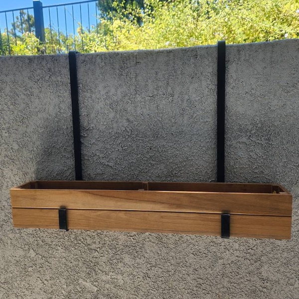 Deck Railing Planter Brackets Custom, Box Holder, Rail Box Hooks, Wall ...