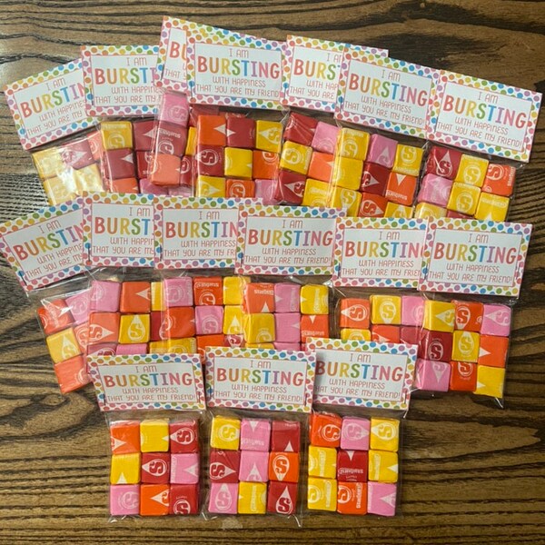 Printable Valentine You Make My Heart Burst! Valentine's Day Bag Topper ...