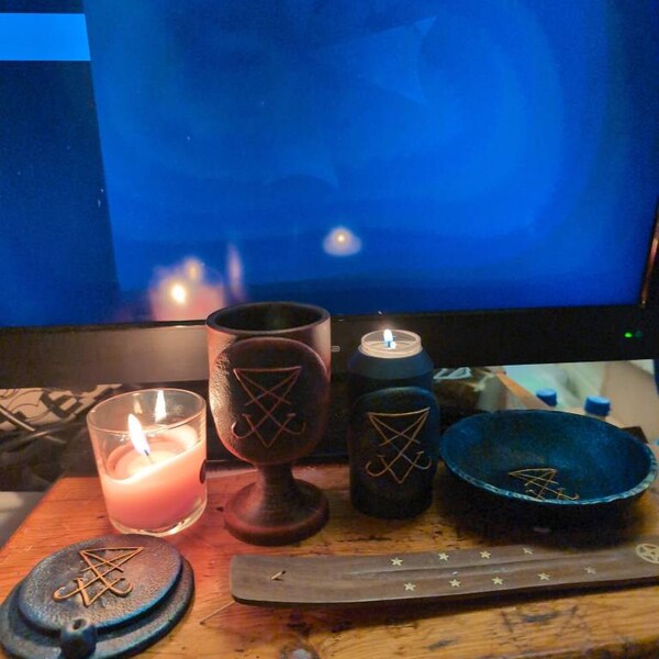 Ogou Feray Veve SET Altar Voodoo Magic Ritual Tool Witchcraft Supplies ...