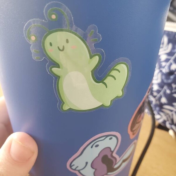 Mini Caterpillar Sticker | Waterproof Vinyl Sticker | Kawaii Bugs ...
