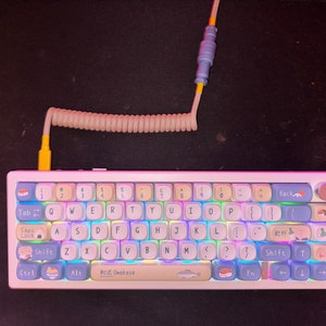 Classic White YC8 Custom Coiled Keyboard Cable - Etsy
