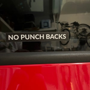 No Punch Backs Sticker Slug Bug Decal Water Bottle Stickers Laptop Sticker - Etsy