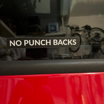 No Punch Backs Sticker Slug Bug Decal Water Bottle Stickers Laptop ...