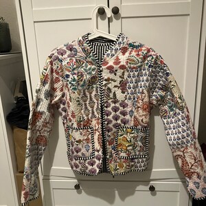 Patchwork Quilted Jackets Cotton Floral Bohemian Style Fall Winter ...