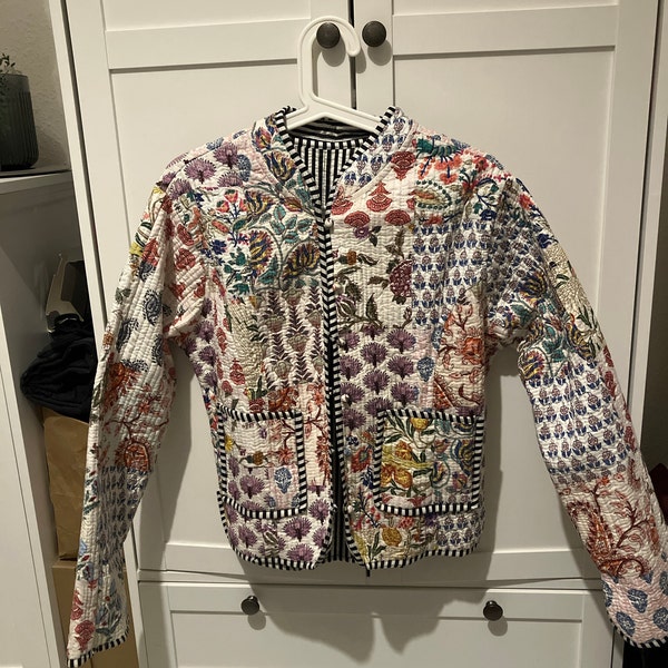 Patchwork Quilted Jackets Cotton Floral Bohemian Style Fall Winter ...