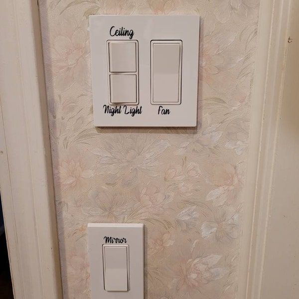 Custom Light Switch Labels // Light Switch Stickers // Light Plate ...