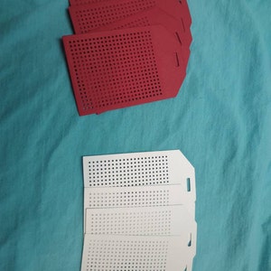 WHITE 6 Pack Cross Stitch Tags, DIY Cross Stitch Tags, Cardstock Tags ...