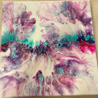 Ptygmatic Abstract Painting 10 X 12 Inches 25 X 30cm on Stretched ...