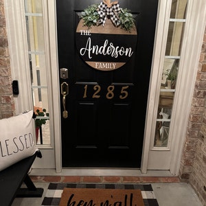 Front Door Decor Last Name/family Year Round Wreath Door Hanger Front ...