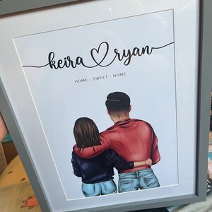 Personalised Couple Print Couples Gift Gift for Her - Etsy