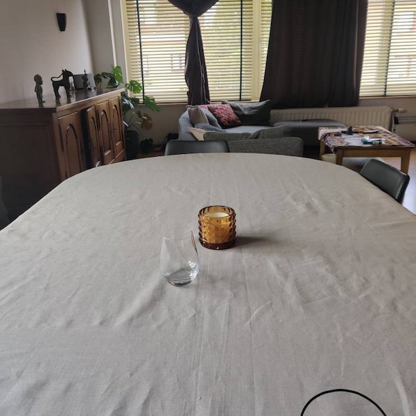 Natural Not Dyed Linen Fabric, QUITE HEAVY Linen, 260 GSM, Softened ...