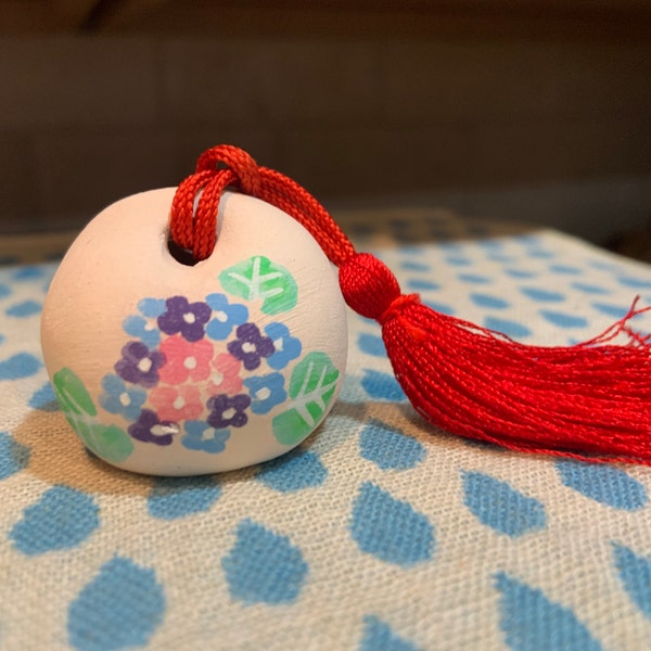 Japanese Ceramic Dorei Bell Japanese Bell Girl Doll Wears Kimono Lucky ...