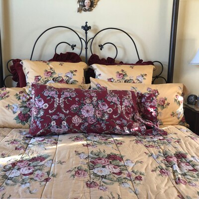 Vintage Chaps by Ralph Lauren Welbourne Floral Sateen Pillowsham ...