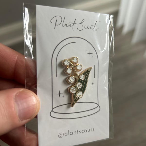 Lily of the Valley Enamel Pin - Floral May Birth Flower Brooch - Etsy