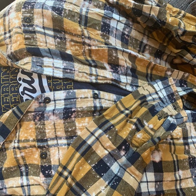 Oversized Bleached Flannels, Y2K Upcycled Flannels, Bohemian Flannel ...
