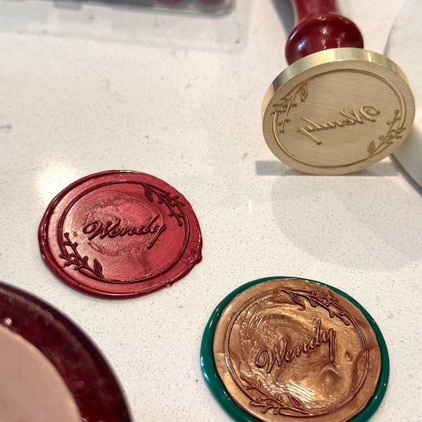 Christmas Wax Seal Stickers, Handmade Wax Seals With Gold Painted ...