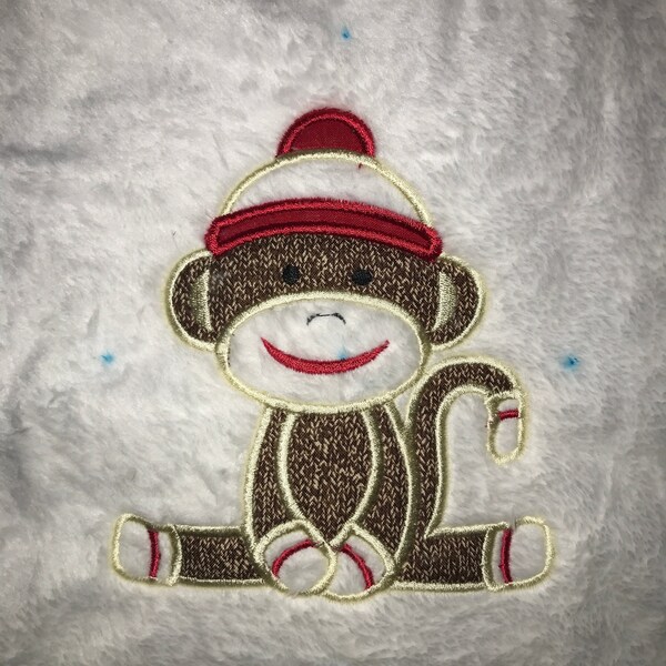 Sock Monkey Applique Design - Monkey Applique Design - Sock Monkey ...