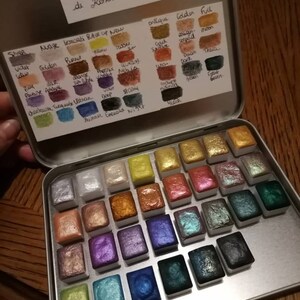 Silver Hinged Metal Tin Box empty Travel Watercolor - Etsy