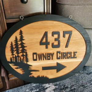 Rustic Cedar Driveway Address Sign for Estates Residential - Etsy
