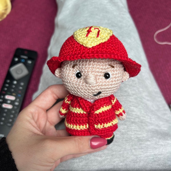 Charlie the Firefighter Crochet PATTERN, Crochet Fireman, Amigurumi ...