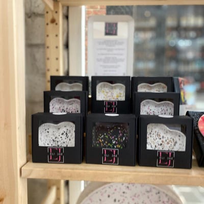 10x Kids Party Birthday Dino Box 16x4x8 Handle Blue Green Pink Baby ...