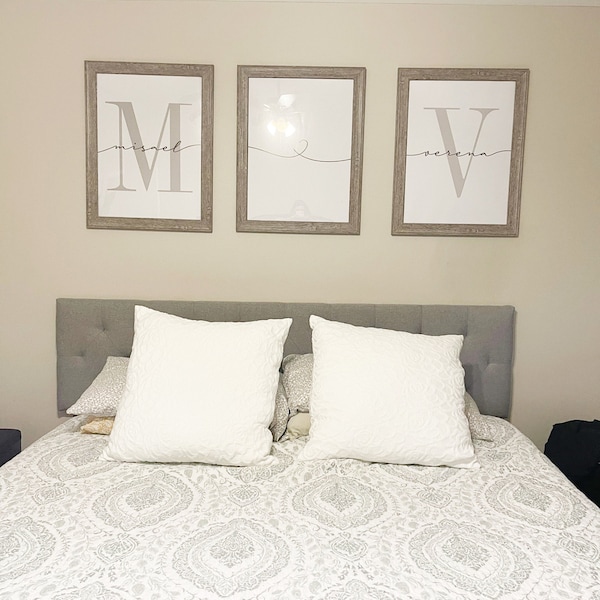 Personalised Couple Name Initial Monogram Digital Files Set of 3,custom ...