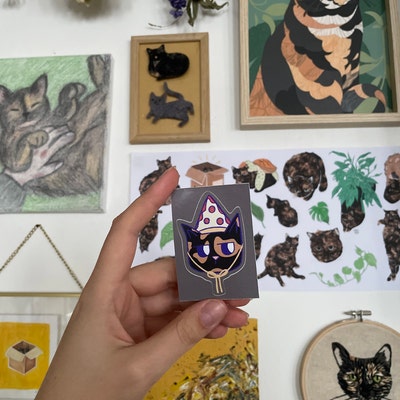 Wednesday Addams and Thing Sticker, Illustrated Kiss Cut Vinyl Sticker ...