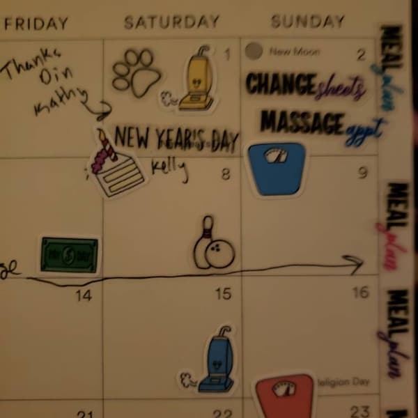 Change Sheets Planner Stickers, 36 Labels for Planners, Calendars and ...