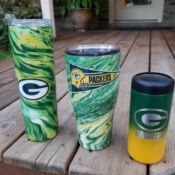 Green Bay Packers Powdercoated Yeti Tumbler, Free Personilization! - Etsy