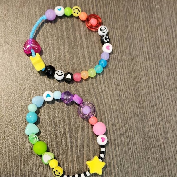 Beaded Fidget Sensory Bracelet for Anxiety Relief/adhd Autism. Rainbow ...