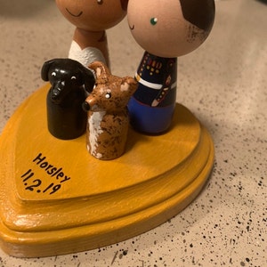 Custom Cake Topper Personalized Wood Doll Topper vintage | Etsy