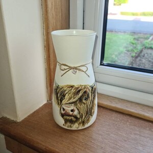 Highland Cow Vase. Tall and Short Dumpy Vase, With the Head or Body ...
