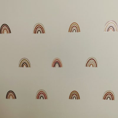 Muted Boho Rainbow Wall Decals Peel and Stick Earth Tone - Etsy
