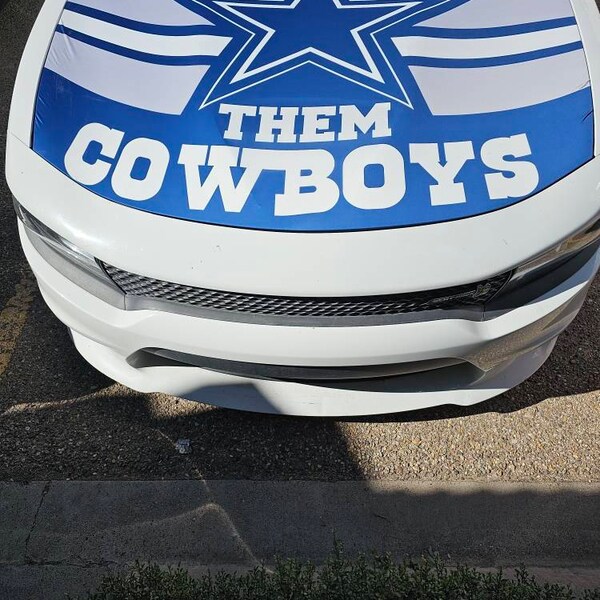 Dallas Cowboys Custom Car Hood Cover | Sports Flags | NFL Flags | Hood ...