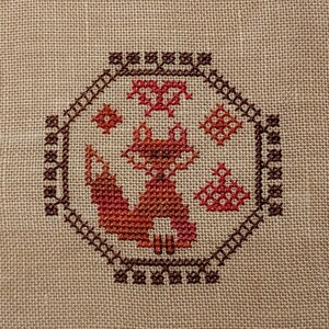 Quirky Quaker: Fox Cross Stitch Pattern PDF Chart - Etsy