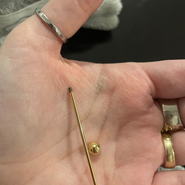 Silver or Gold Etched Ball Collar Bar - Etsy