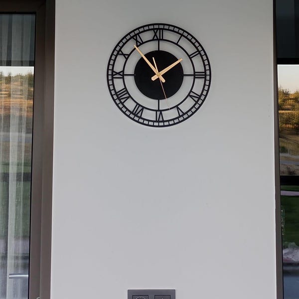 Geometric Wall Clock, Metal Wall Clock, Oversized Wall Clock ...