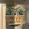 Front Door Decor Welcome Sign Address Sign Year Round Wreath Front Door ...