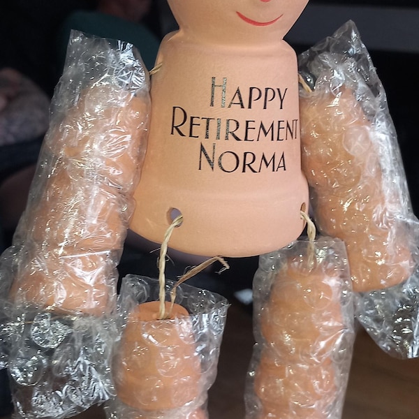 Happy Retirement Gift, Plant Pot Gift, Personalised Retirement Gift ...